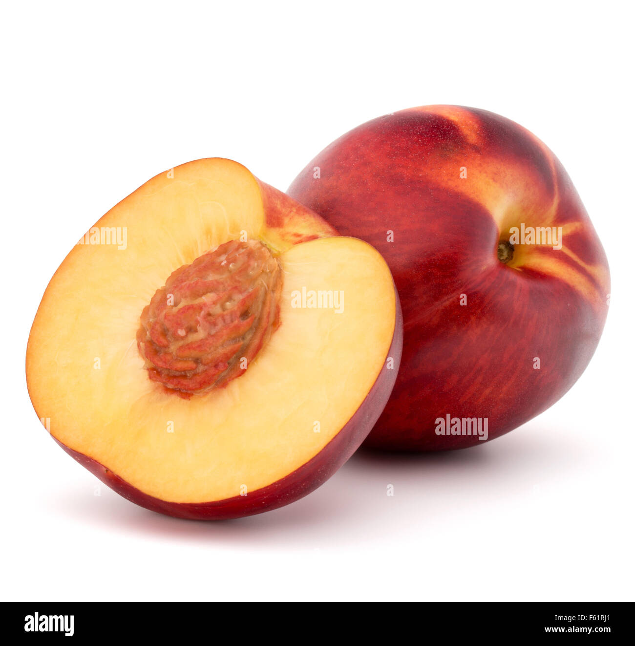 Nectarine fruit isolated on white background close up Stock Photo - Alamy