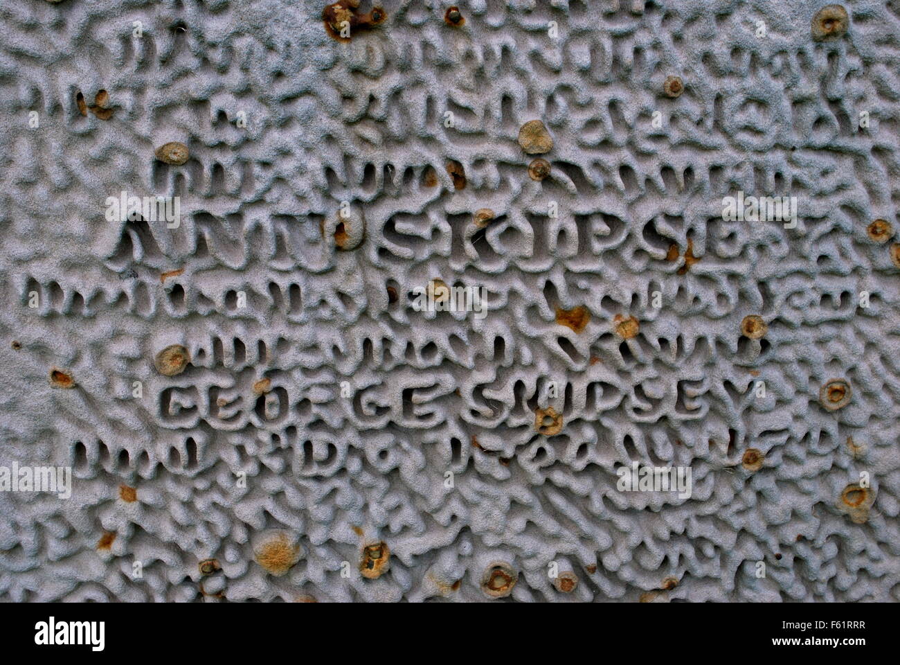 Text on old gravestone Stock Photo - Alamy