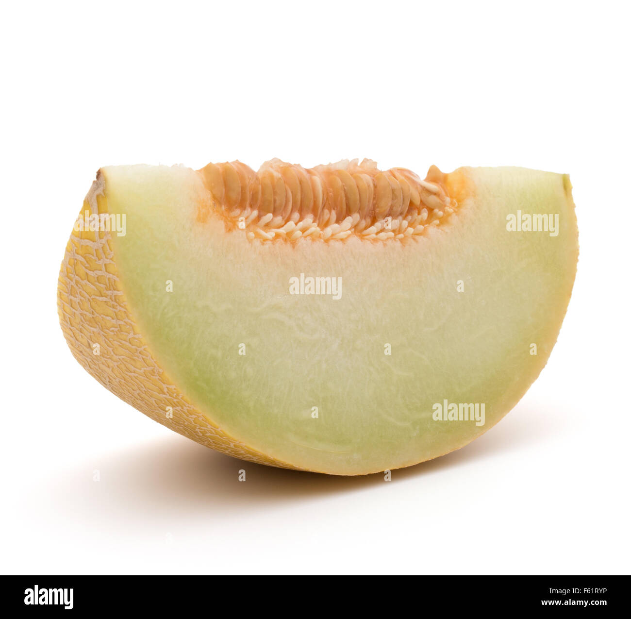 melon slice isolated on white background cutout Stock Photo - Alamy