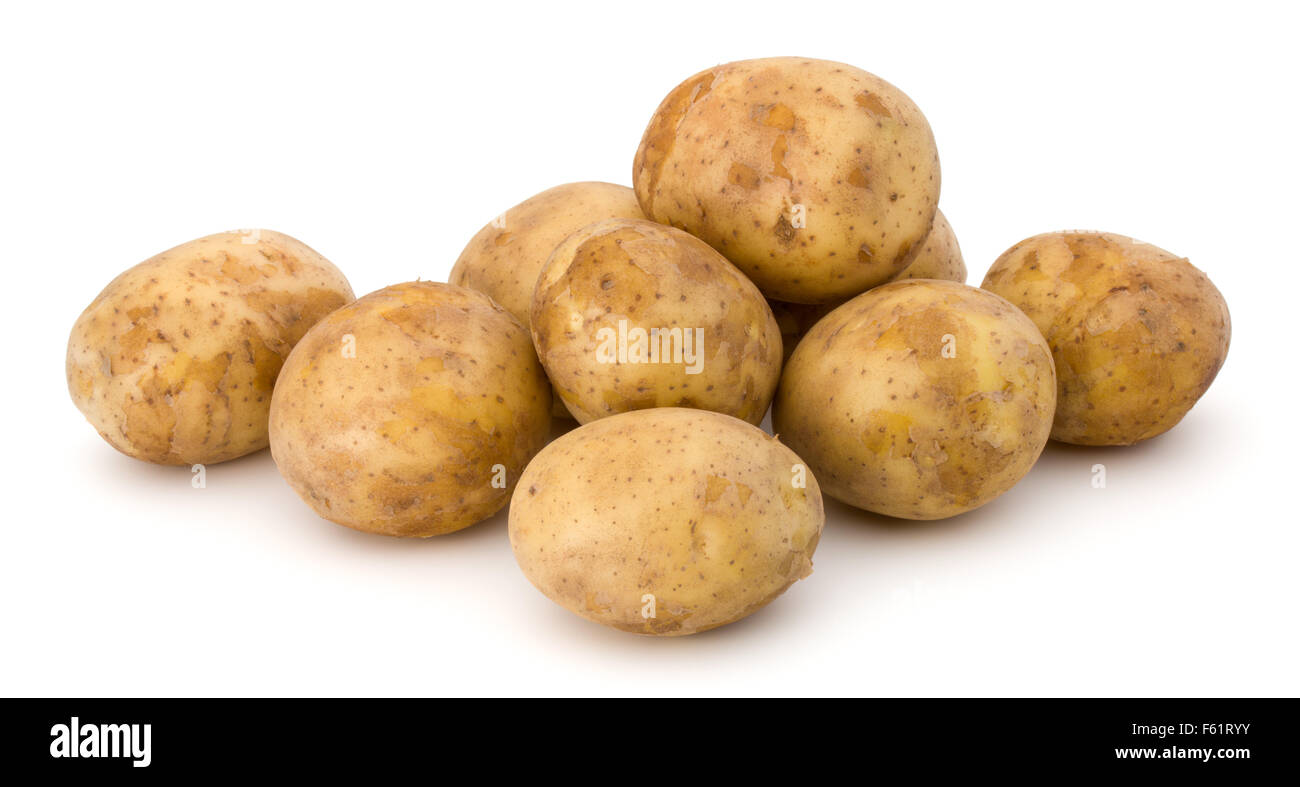 new potato tuber isolated on white background cutout Stock Photo - Alamy