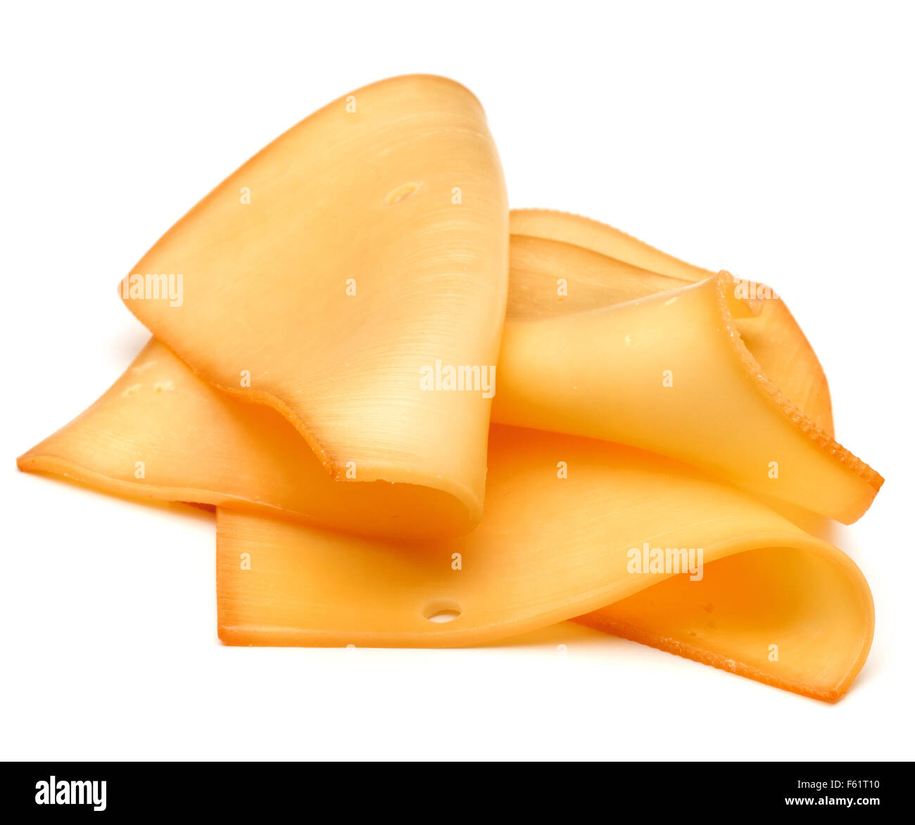 cheese slices isolated on white background cutout Stock Photo - Alamy