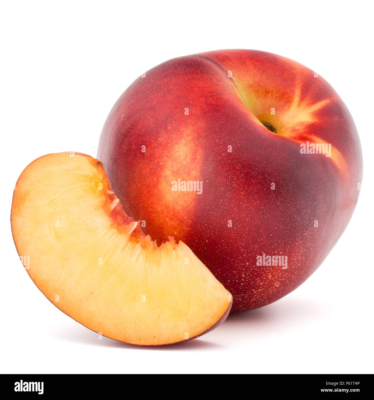 Nectarine fruit isolated on white background close up Stock Photo - Alamy