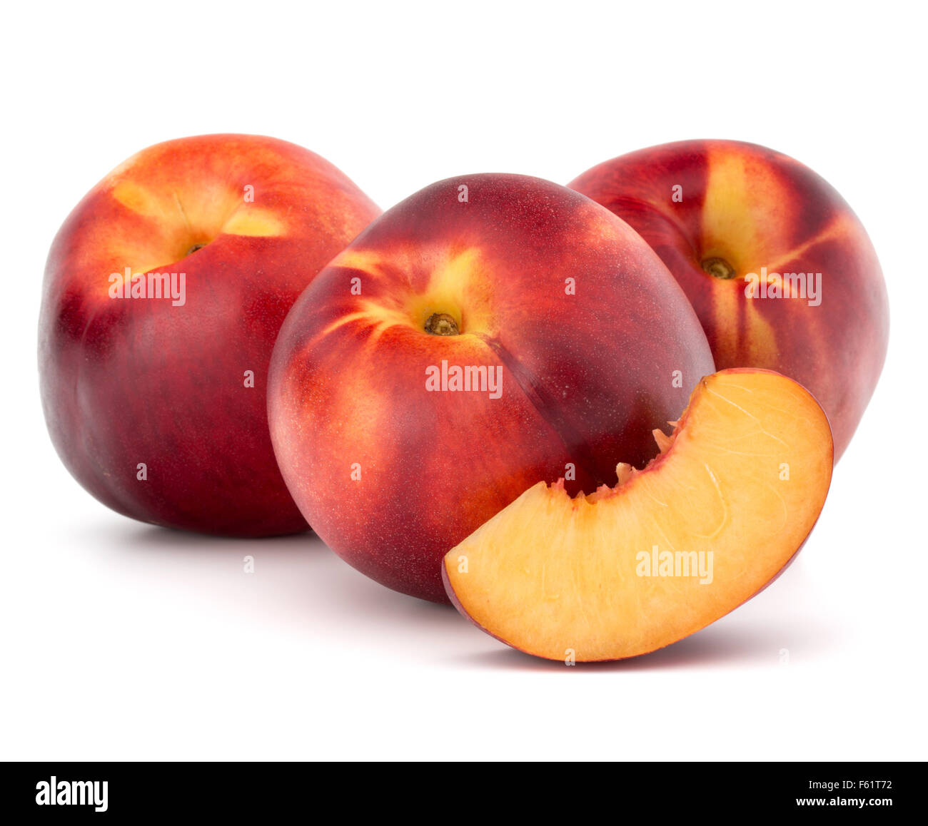 Nectarine fruit isolated on white background close up Stock Photo - Alamy