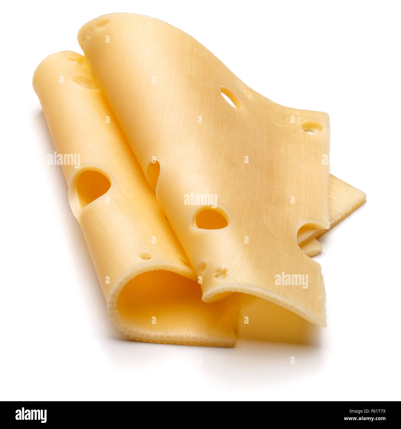 cheese slices isolated on white background cutout Stock Photo - Alamy
