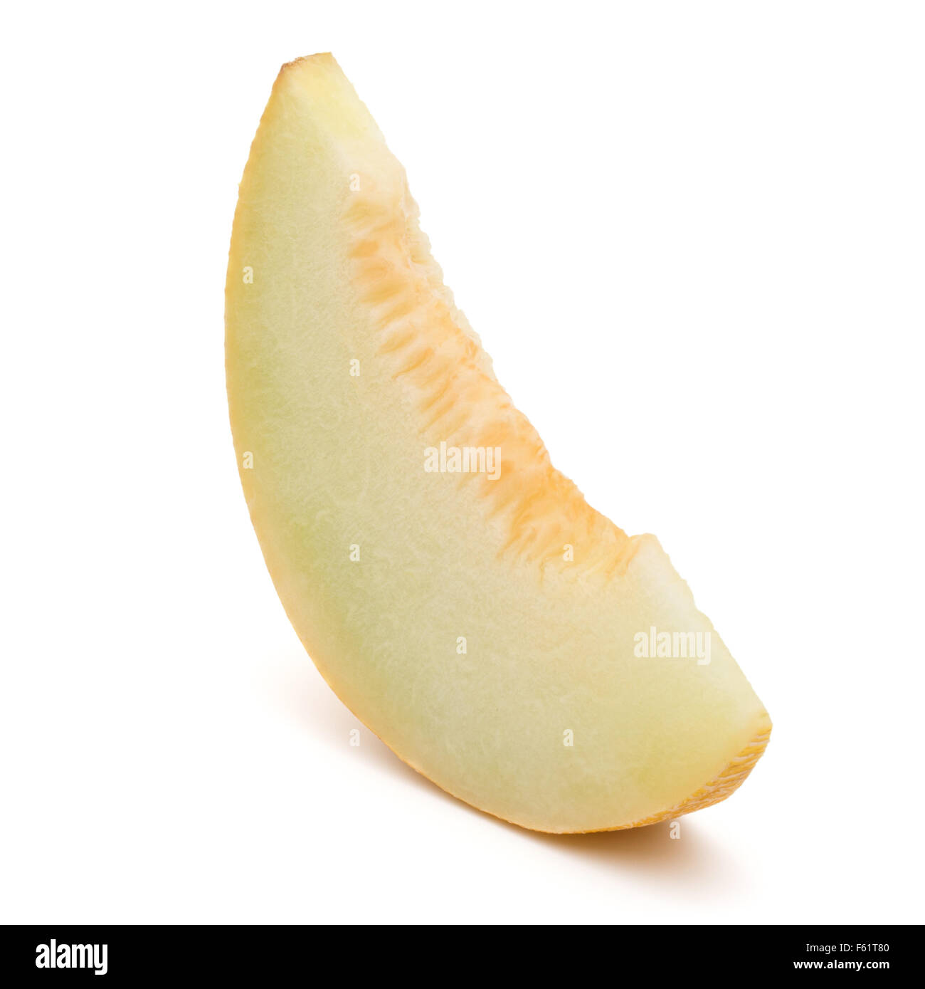 melon slice isolated on white background cutout Stock Photo - Alamy