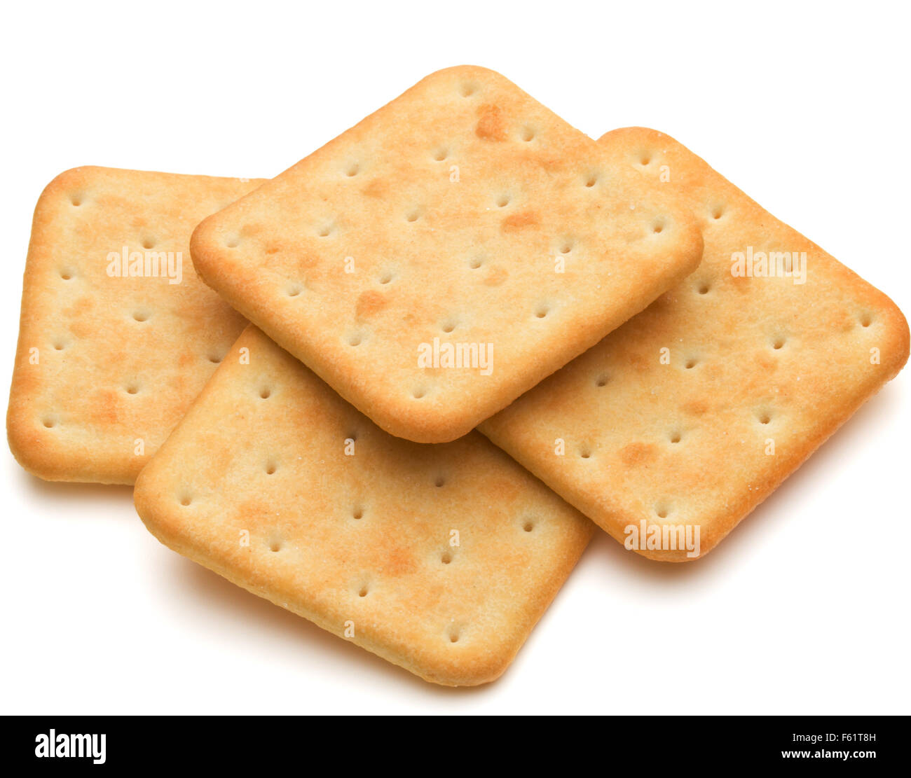 Dry cracker cookies isolated on white background cutout Stock Photo - Alamy