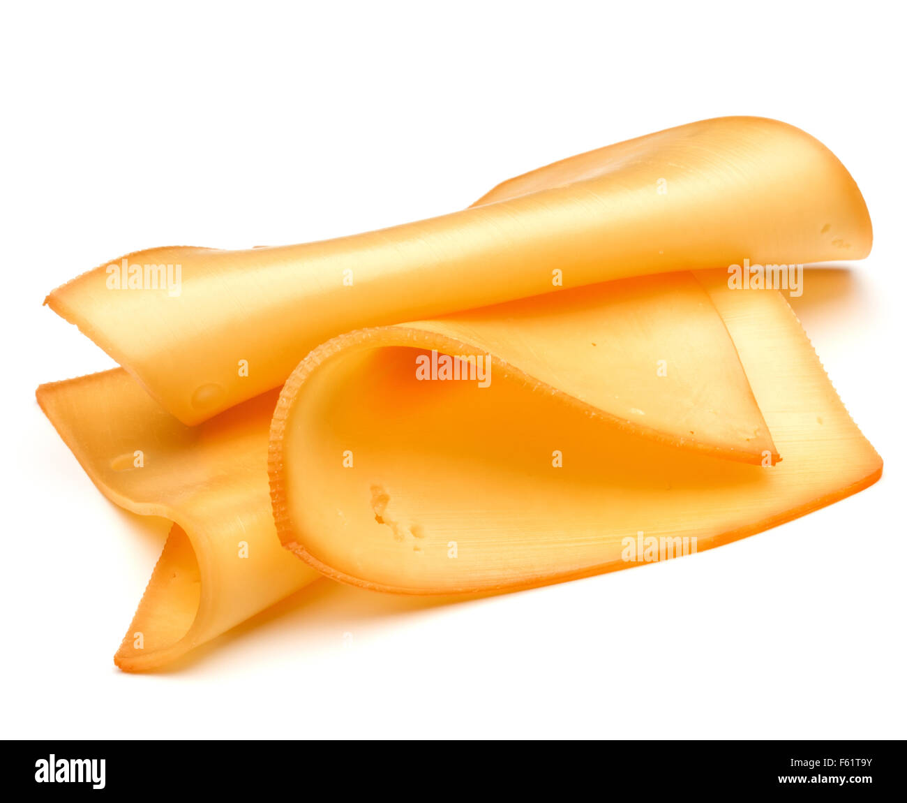 cheese slices isolated on white background cutout Stock Photo - Alamy
