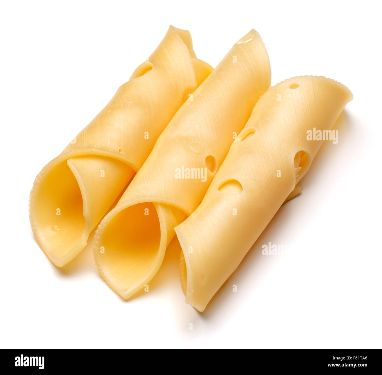 cheese slices isolated on white background cutout Stock Photo - Alamy