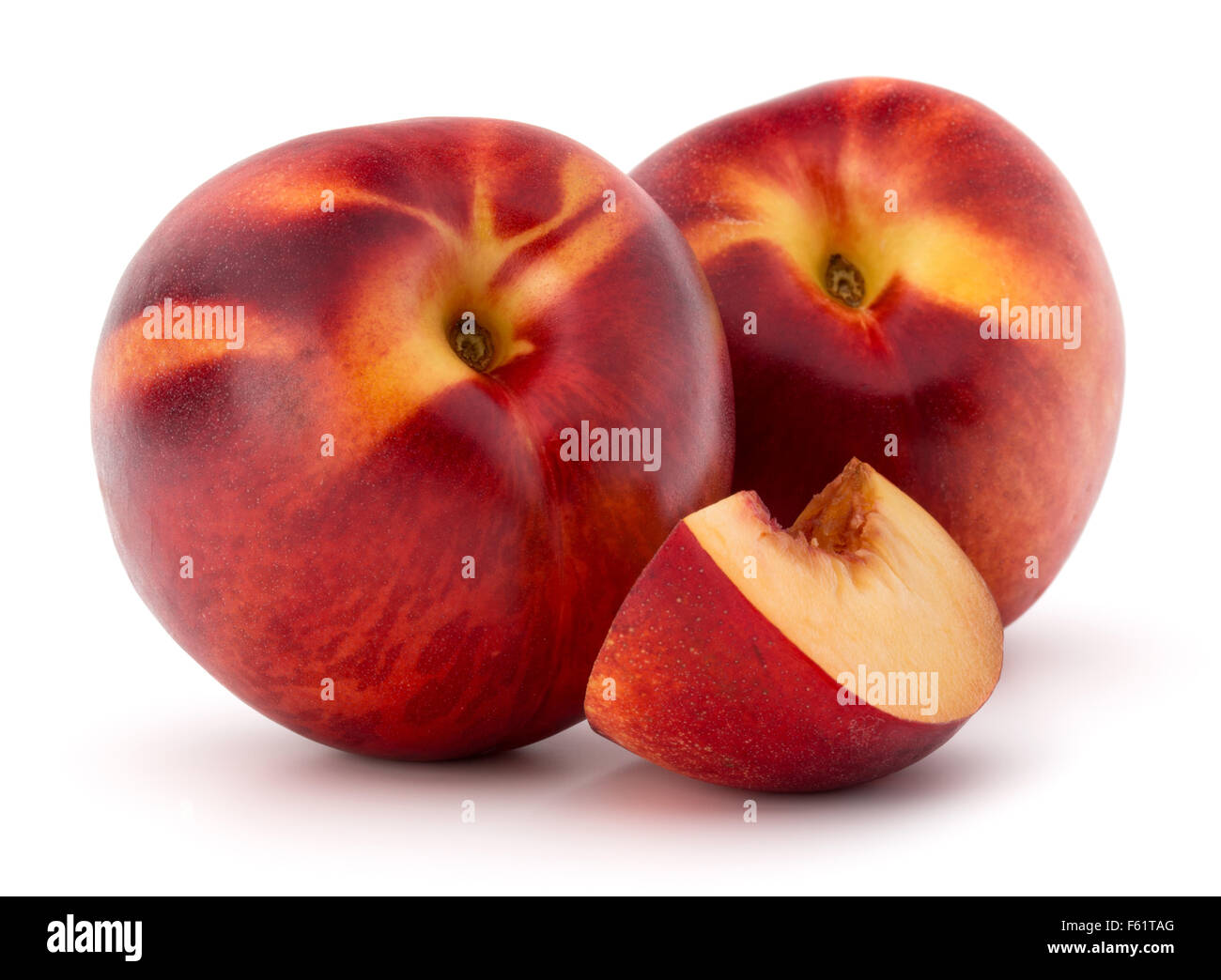 Nectarine fruit isolated on white background close up Stock Photo - Alamy