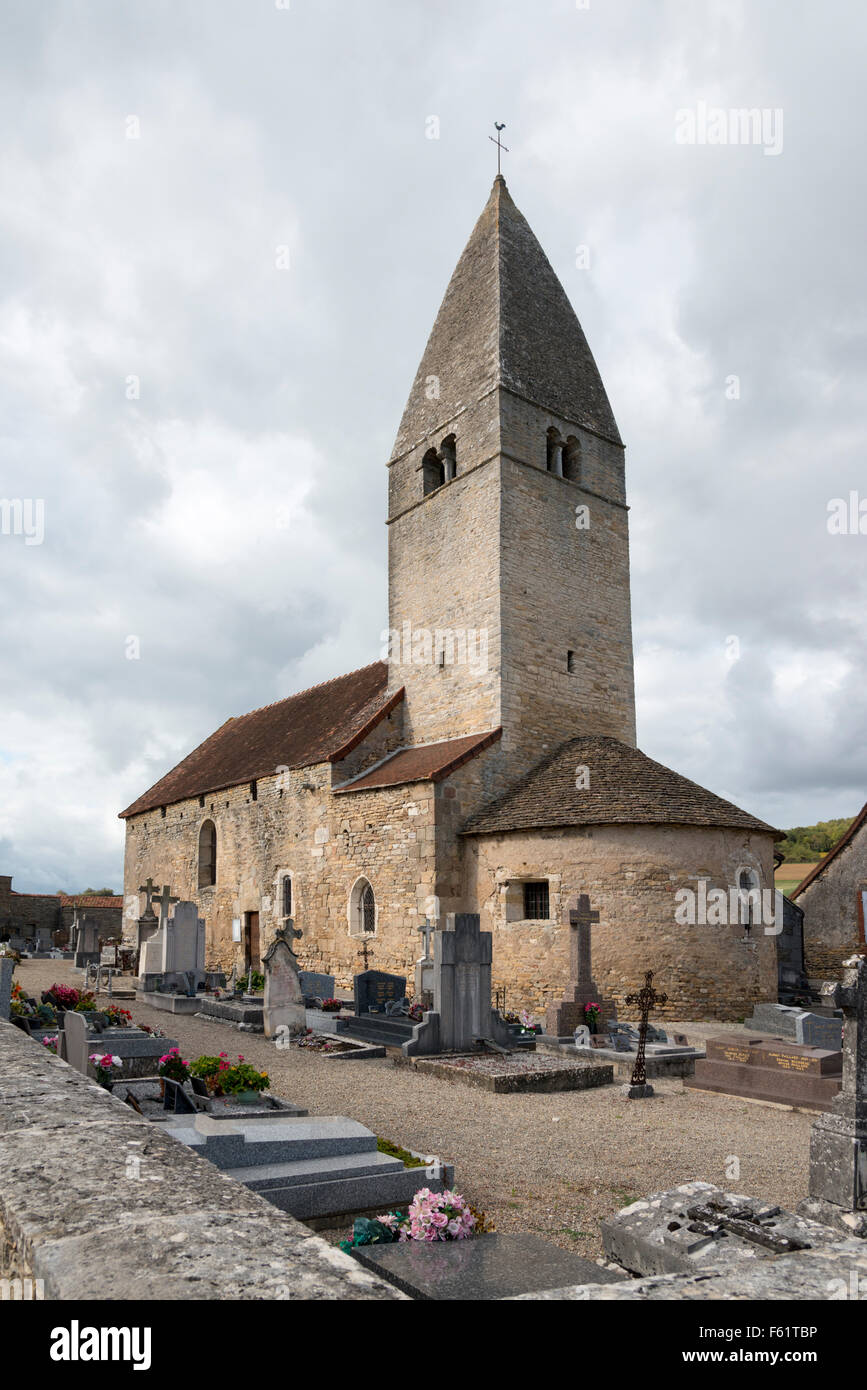 The medieval church at Chamilly Burgundy France Stock Photo - Alamy
