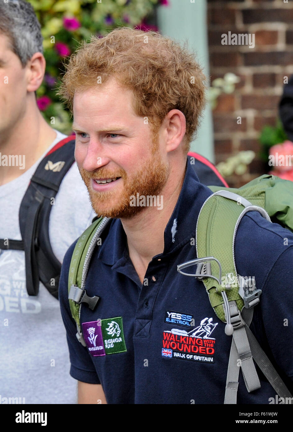 Prince Harry joins the Walking with the Wounded walk of Britain in ...