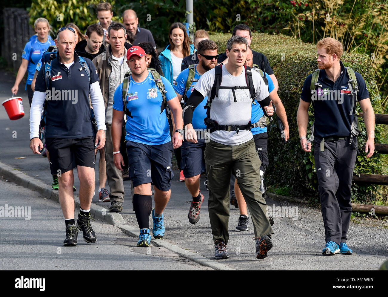 Prince Harry joins the Walking with the Wounded walk of Britain in ...