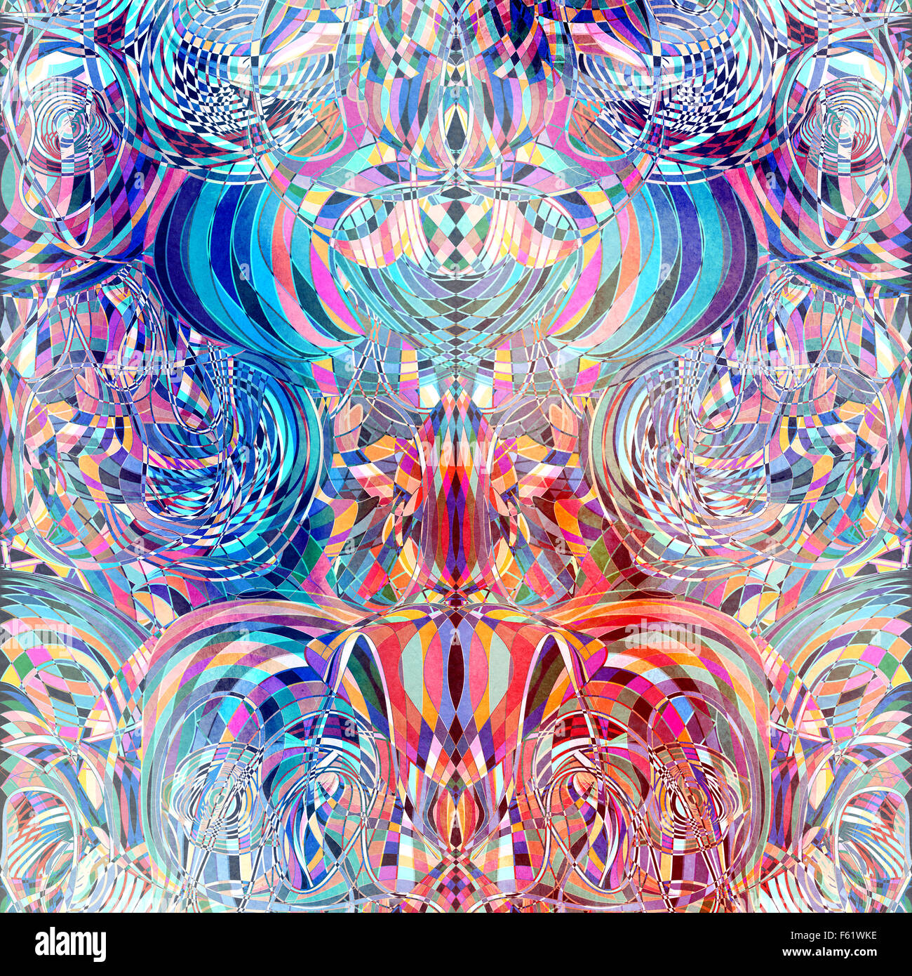 Bright colorful abstract pattern of wavy elements Stock Photo - Alamy