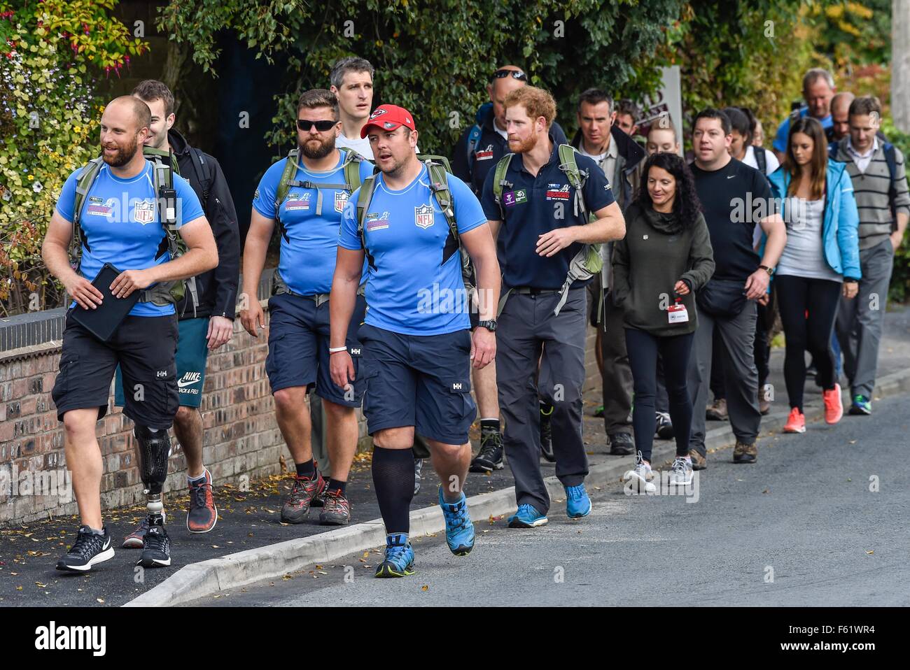 Prince Harry joins the Walking with the Wounded walk of Britain in ...
