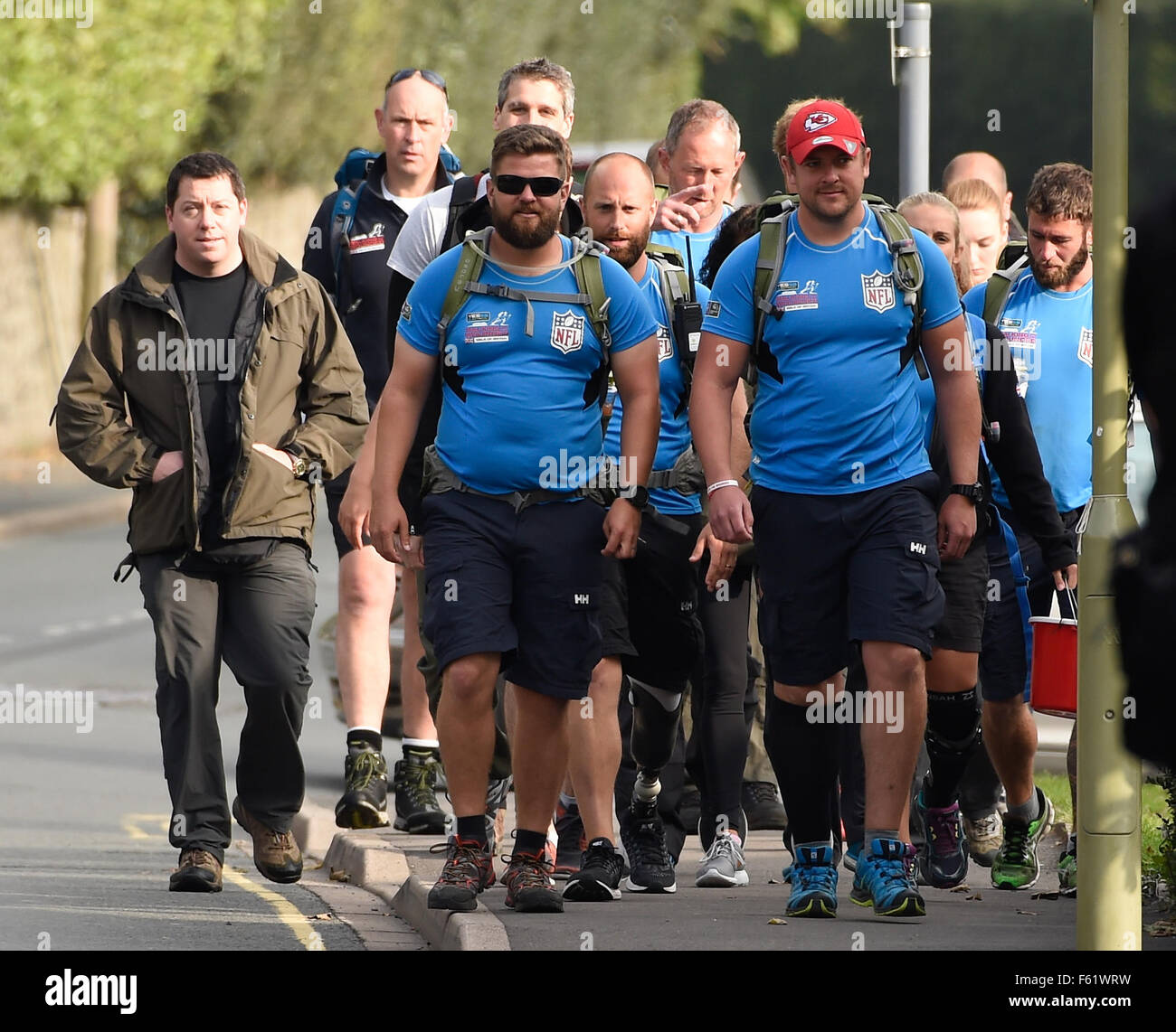 Prince Harry joins the Walking with the Wounded walk of Britain in ...