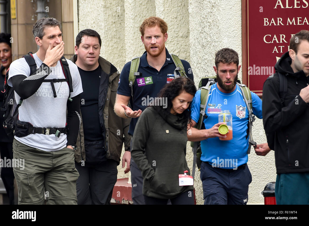 Prince Harry joins the Walking with the Wounded walk of Britain in ...