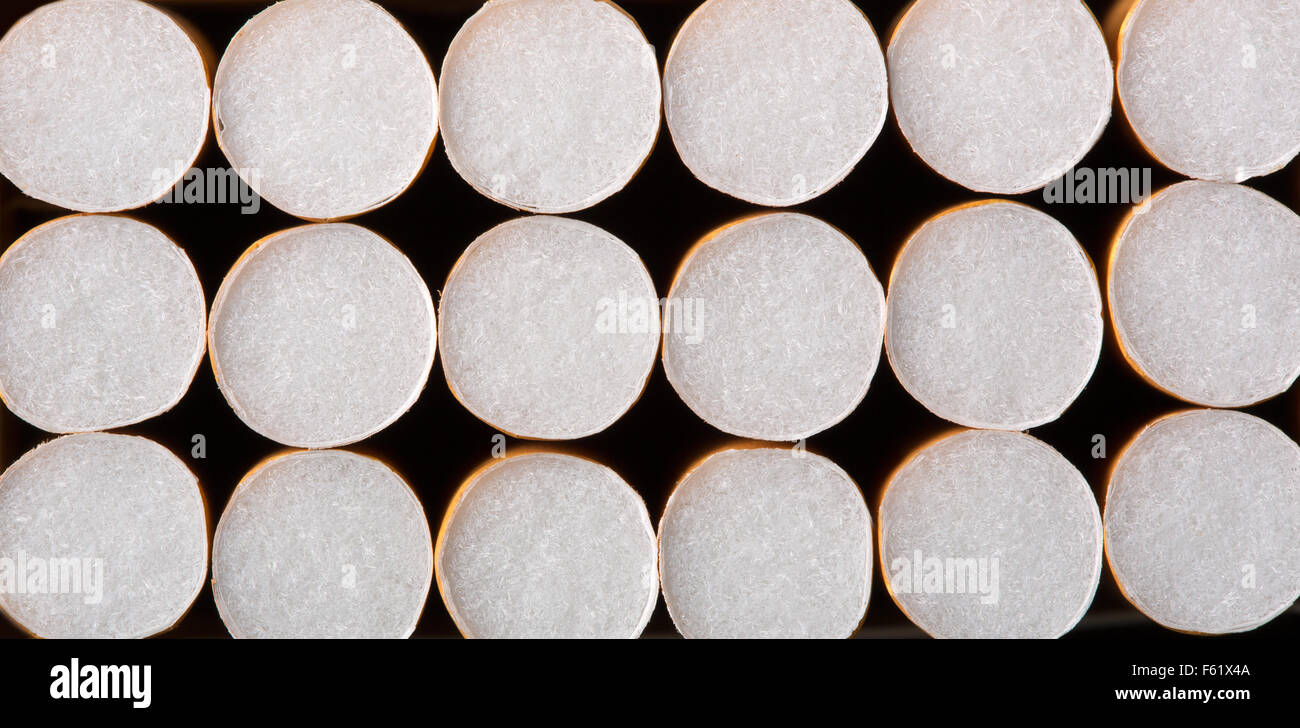Close-up of cigarettes in pack. Background or texture Stock Photo - Alamy