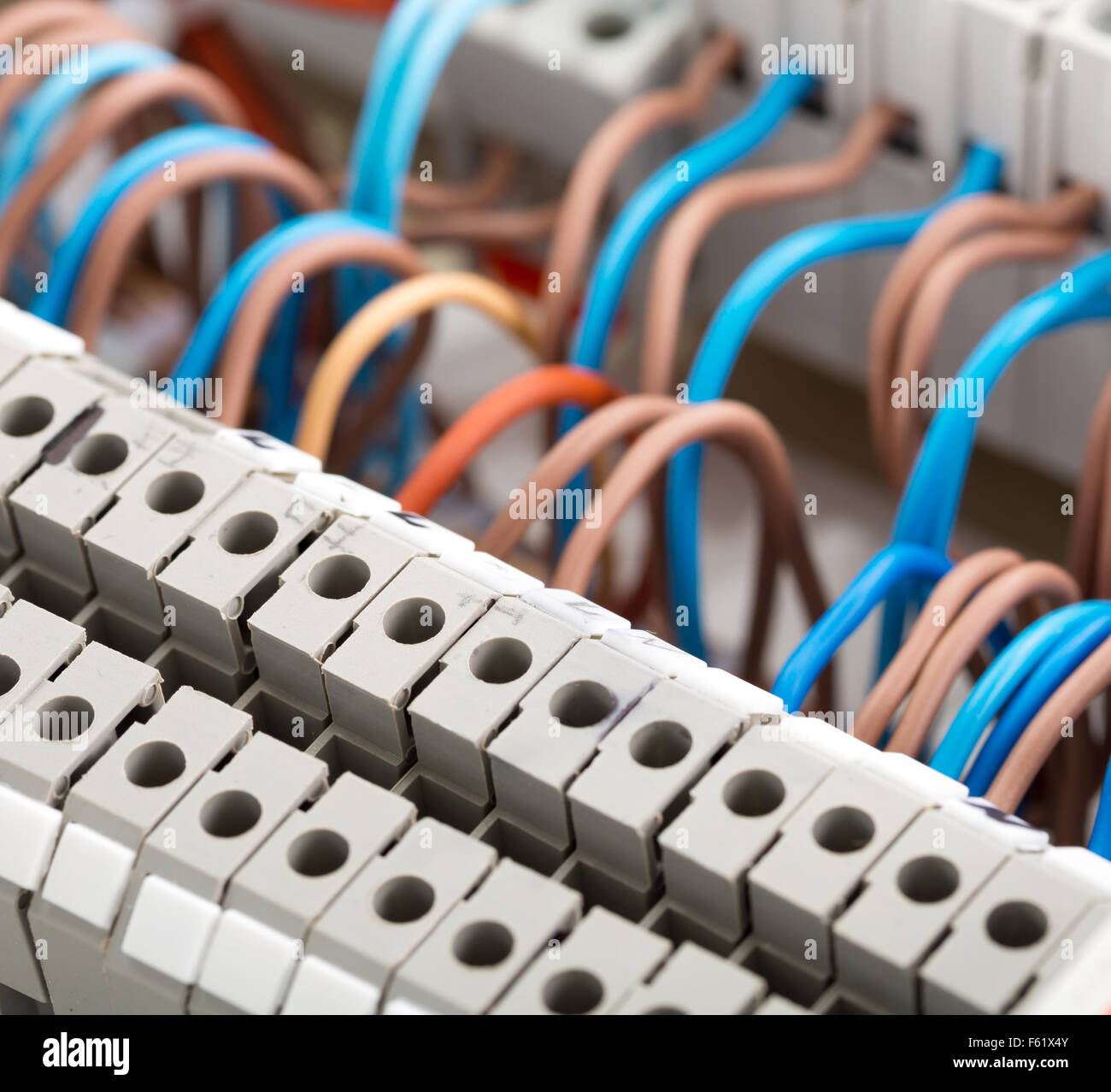 Closeup of electrical wires in switchgear cabinet Stock Photo - Alamy