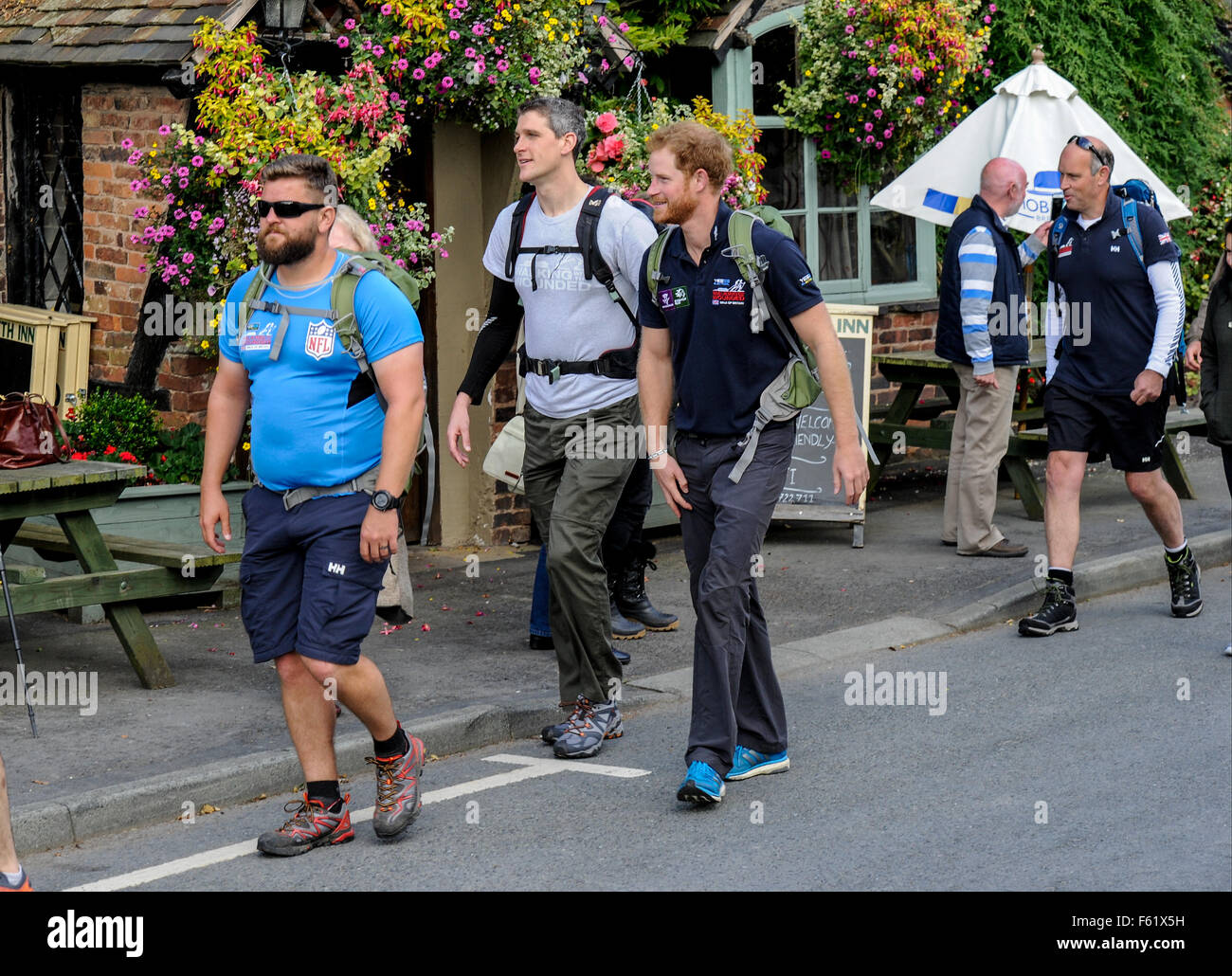 Prince Harry joins Walk of Britain 2015: Walking With The Wounded in ...