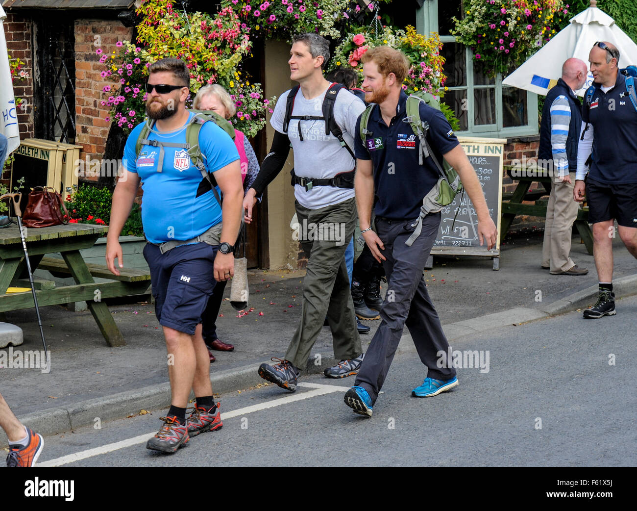 Prince Harry joins Walk of Britain 2015: Walking With The Wounded in ...