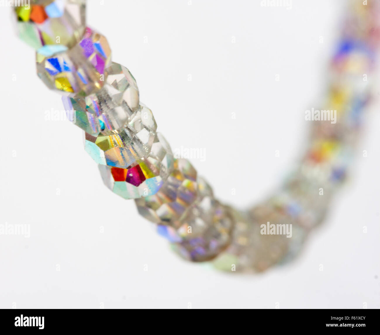 Close-up of jewelry diamond necklace. Colorful gems Stock Photo - Alamy