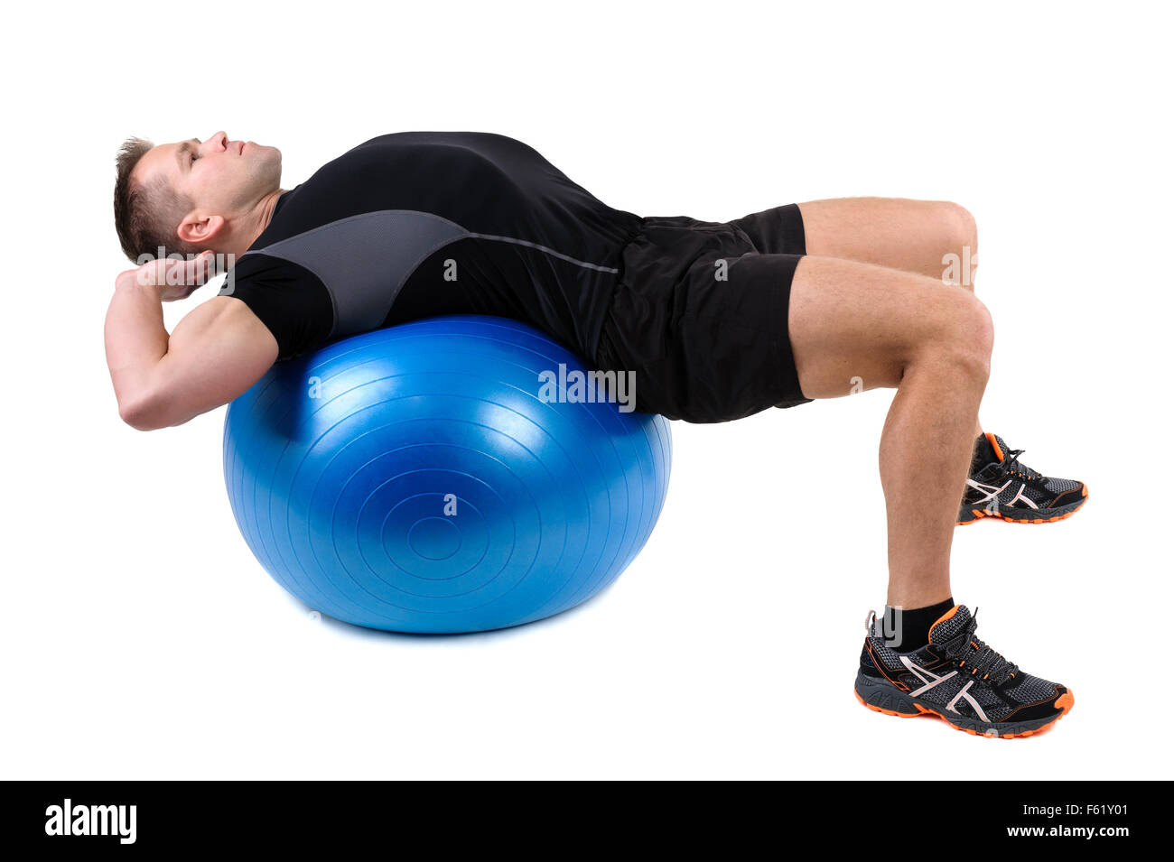 Abdominal Fitball Exercises Stock Photo - Alamy