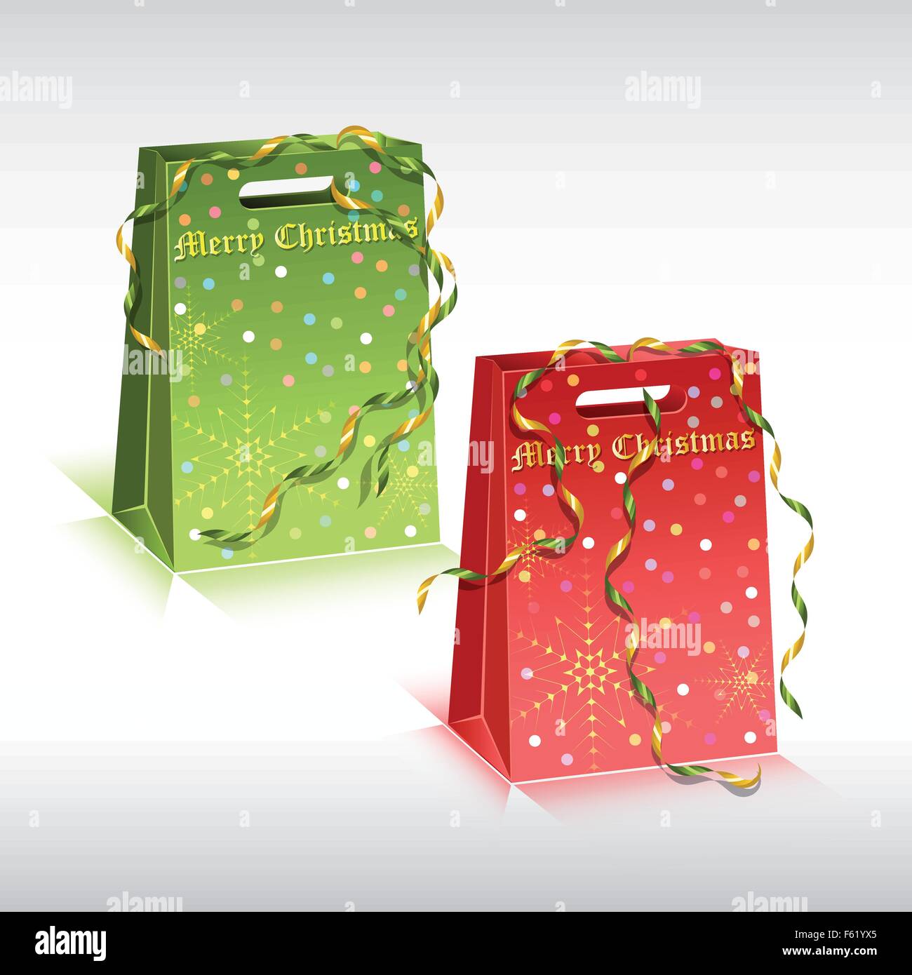 Red christmas shopping bag Stock Vector Images - Alamy