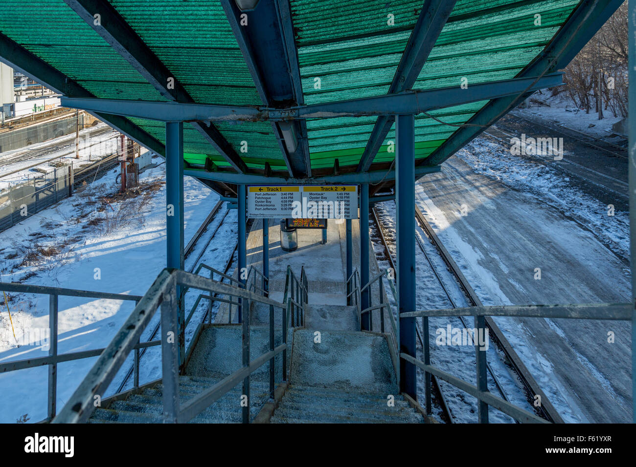 The Hunterspoint Avenue station of the Long Island Rail Road Stock ...