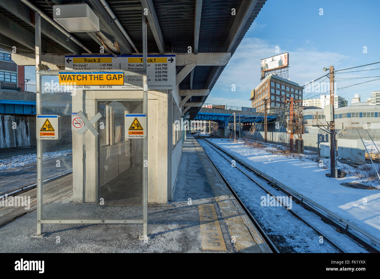 The Hunterspoint Avenue station of the Long Island Rail Road Stock ...