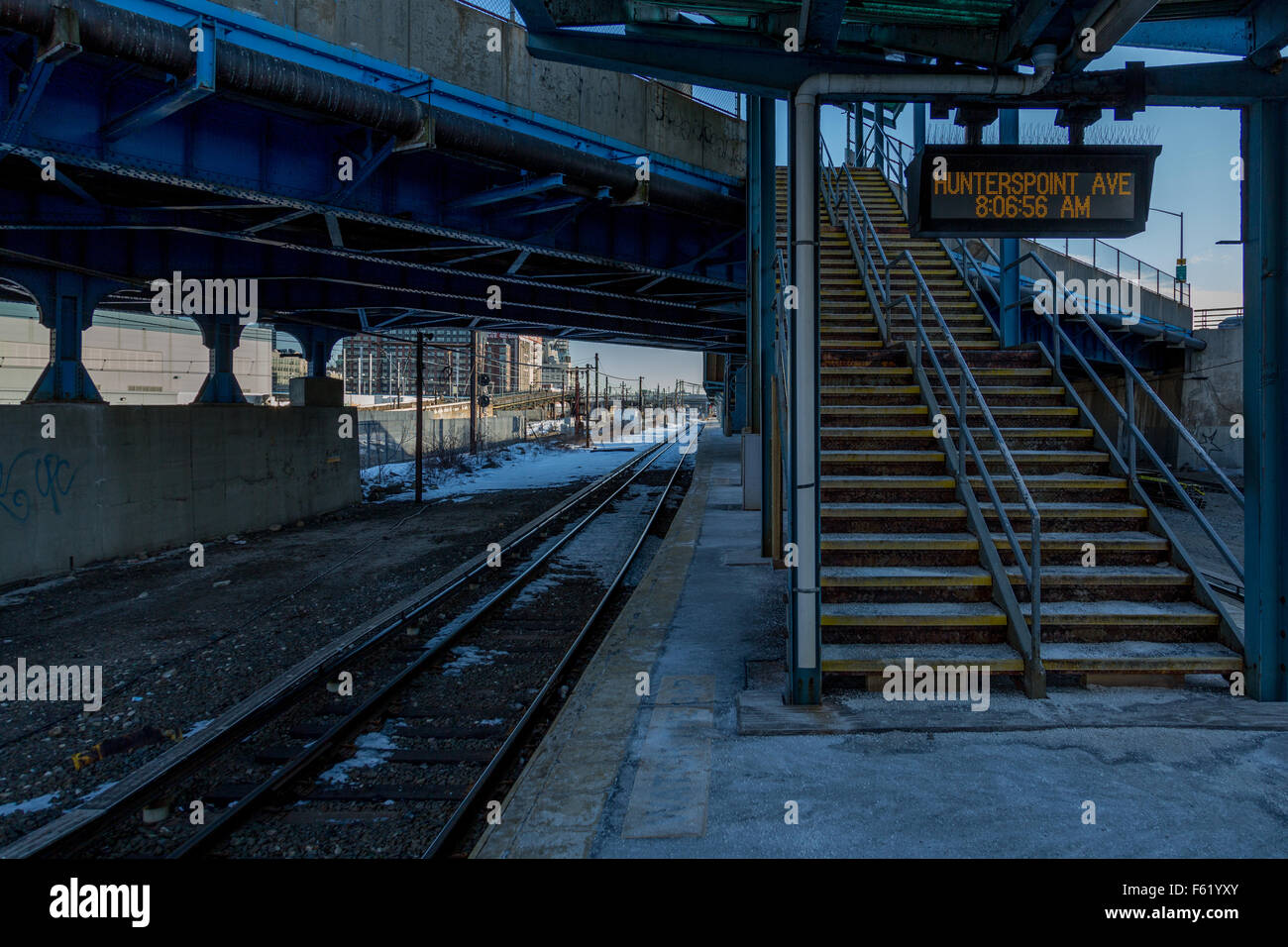 The Hunterspoint Avenue station of the Long Island Rail Road Stock ...