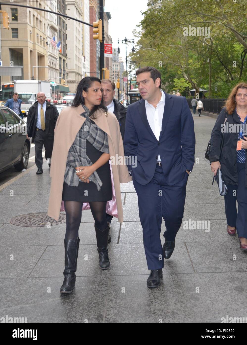 Greek Prime Minister Alexis Tsipras visits the National September 11 ...