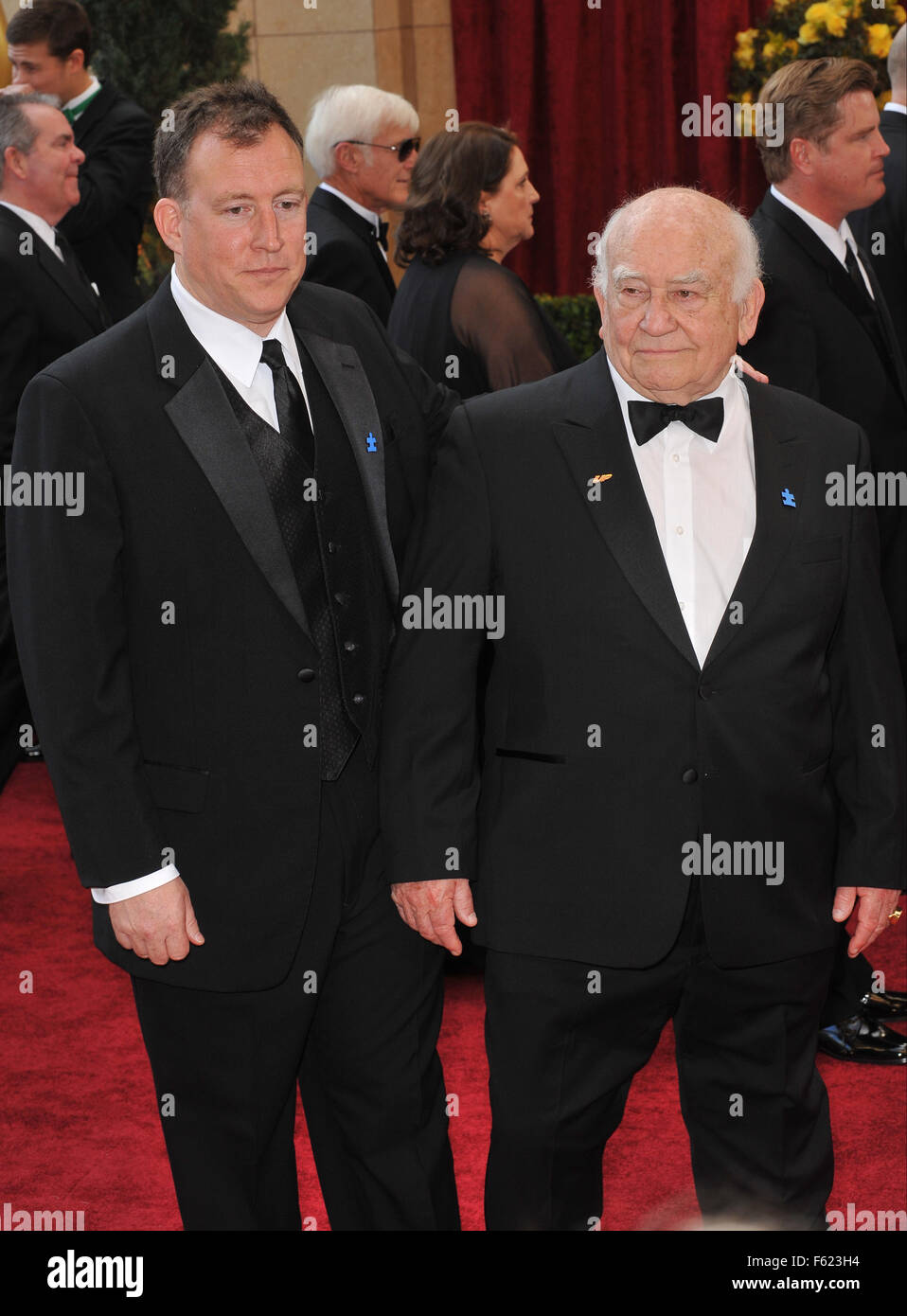 LOS ANGELES, CA - MARCH 7, 2010: Ed Asner & Matthew Asner at the 82nd ...
