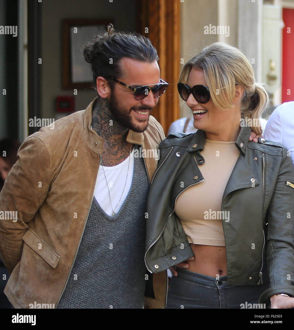 Towie stars outside the pub opposite ITV Studios Featuring: Towie Where ...
