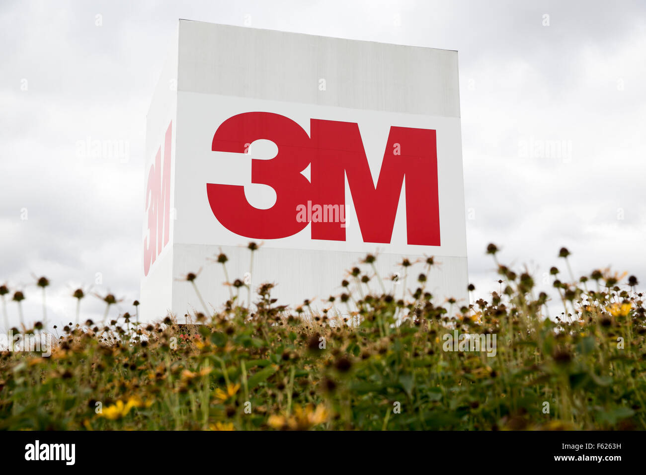 A logo sign outside of the headquarters of the 3M Company in St. Paul ...