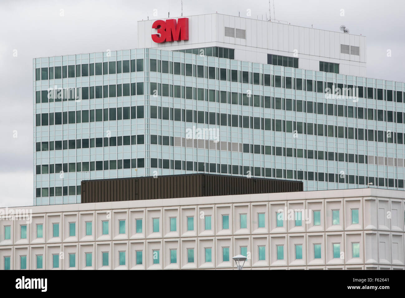 A logo sign outside of the headquarters of the 3M Company in St. Paul ...