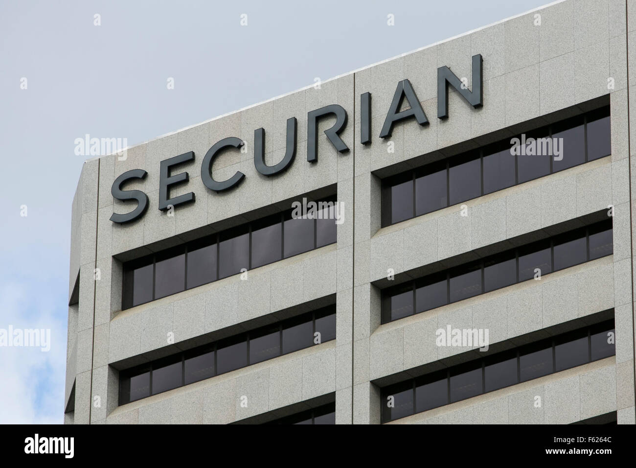 A logo sign outside of the headquarters of Securian Financial Group ...