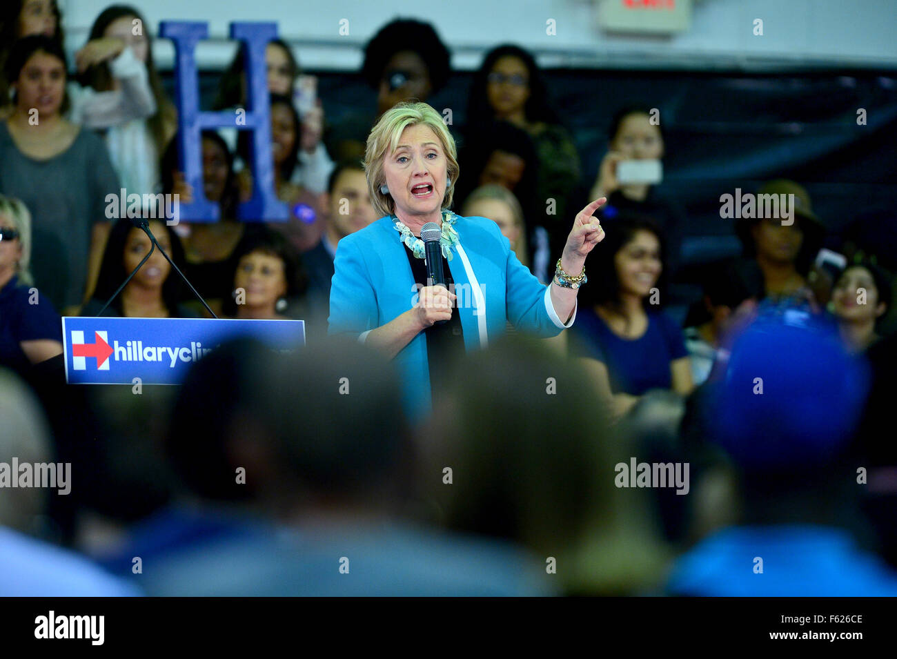 Democratic presidential candidate Hillary Clinton speaks during her ...