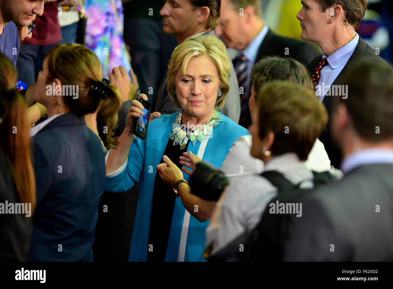 Democratic presidential candidate Hillary Clinton speaks during her ...