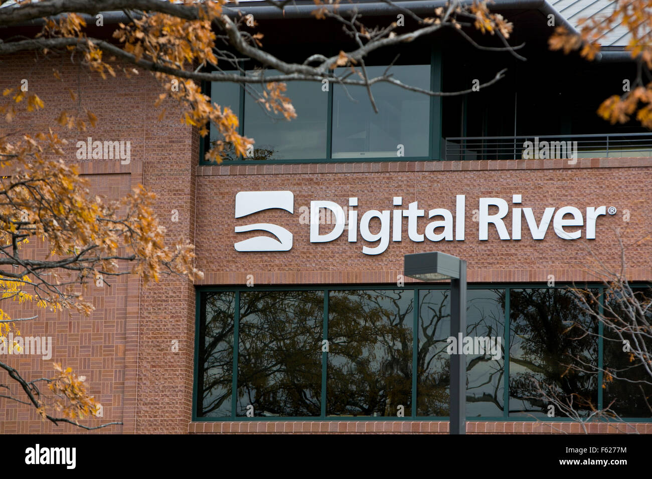 A logo sign outside of the headquarters of Digital River in Minnetonka ...