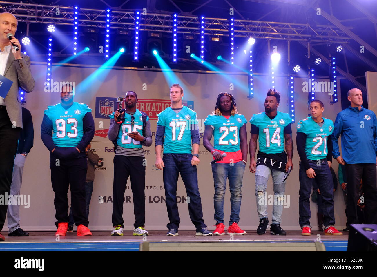 NFL fan rally in Trafalgar Square prior to a London game between the ...