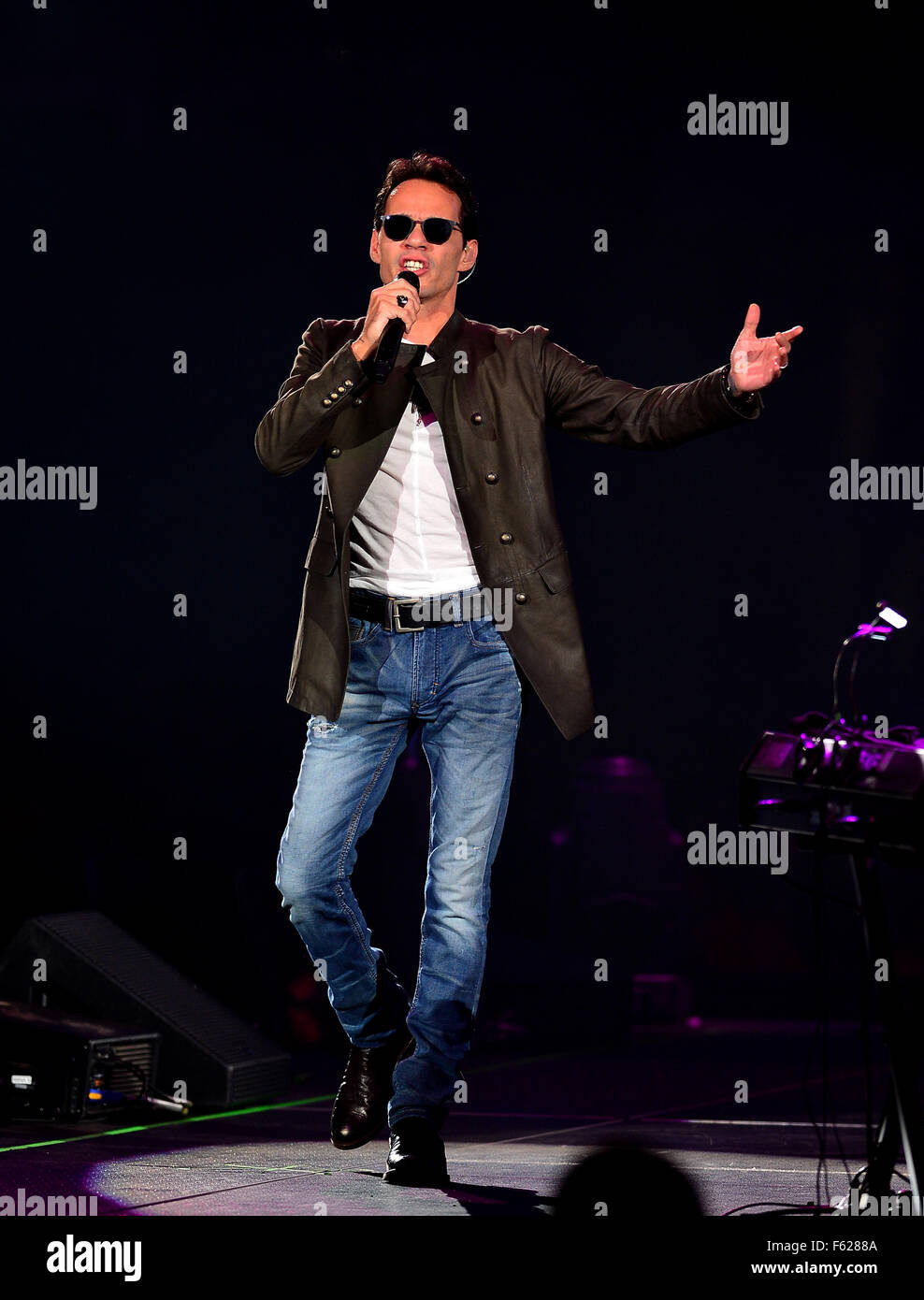 Marc Anthony performs at the American Airlines Arena Featuring: Marc ...