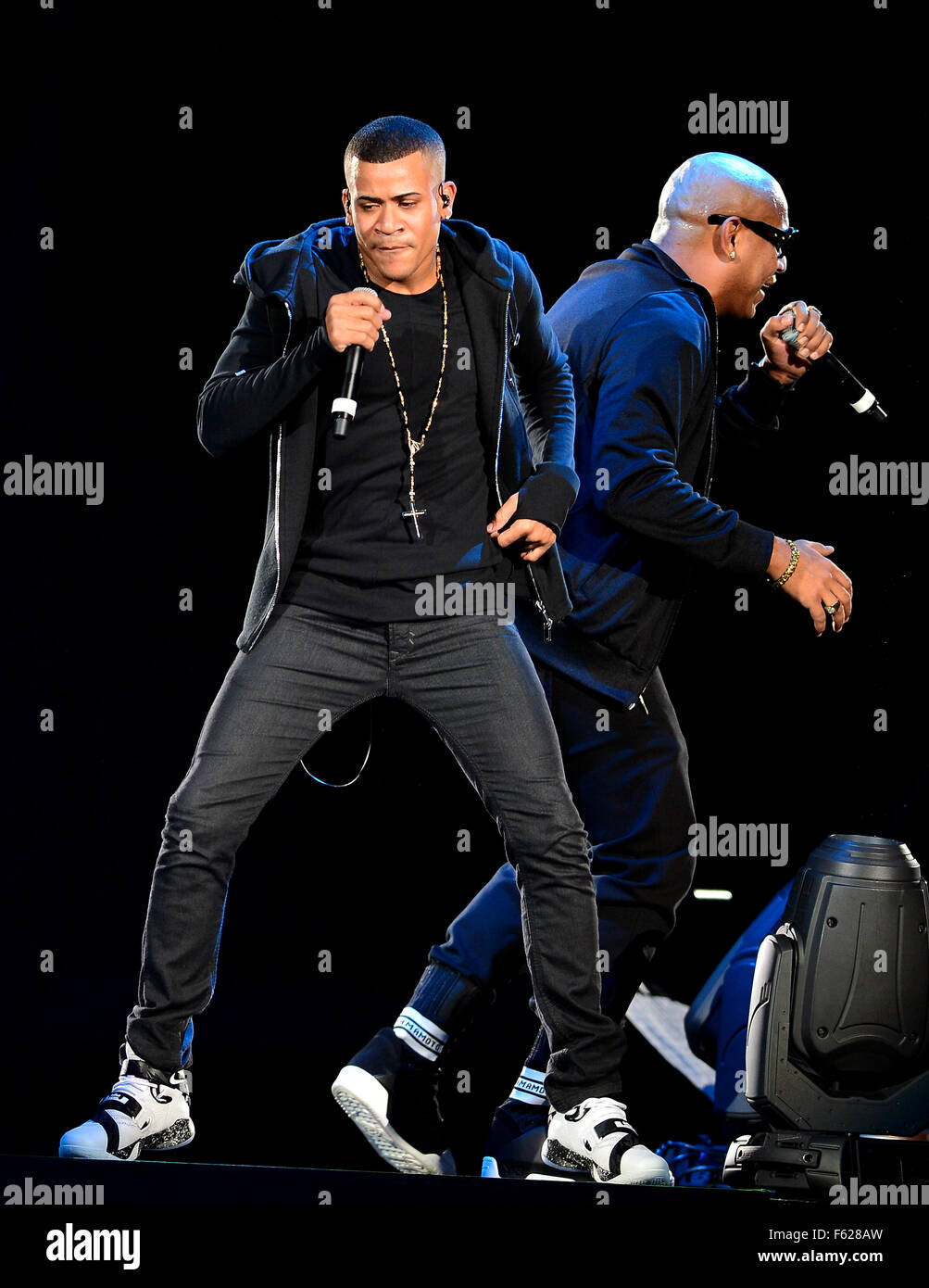 Gente de Zona perform at the American Airlines Arena Featuring: Randy ...