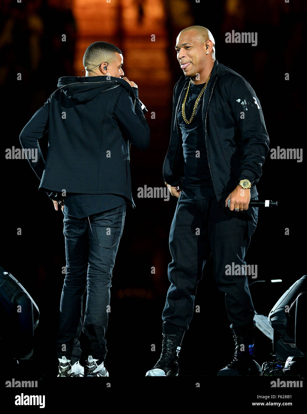 Gente de Zona perform at the American Airlines Arena Featuring: Randy ...