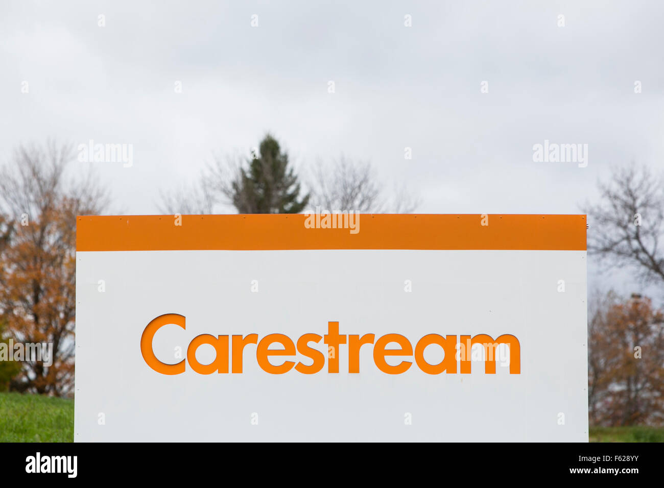 A logo sign outside of a facility occupied by Carestream Health in ...