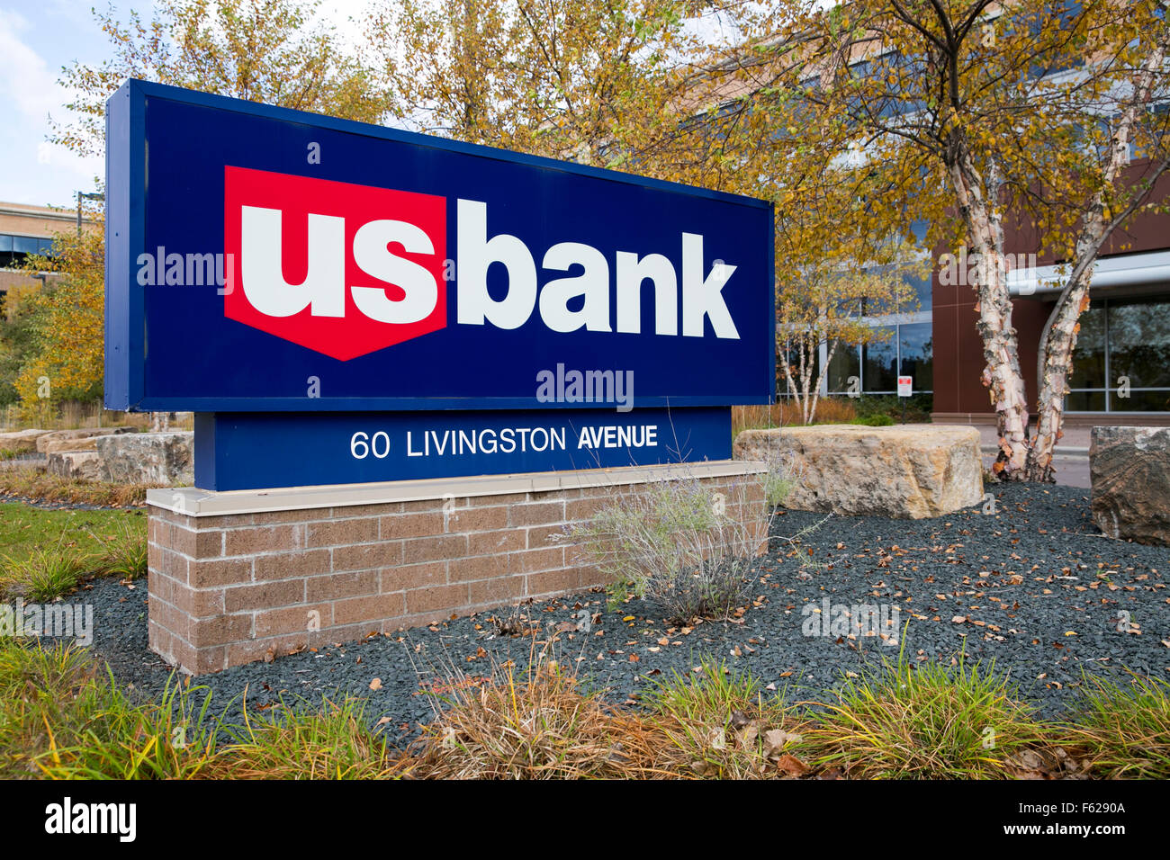 A logo sign outside of a facility occupied by U.S. Bank in St. Paul ...