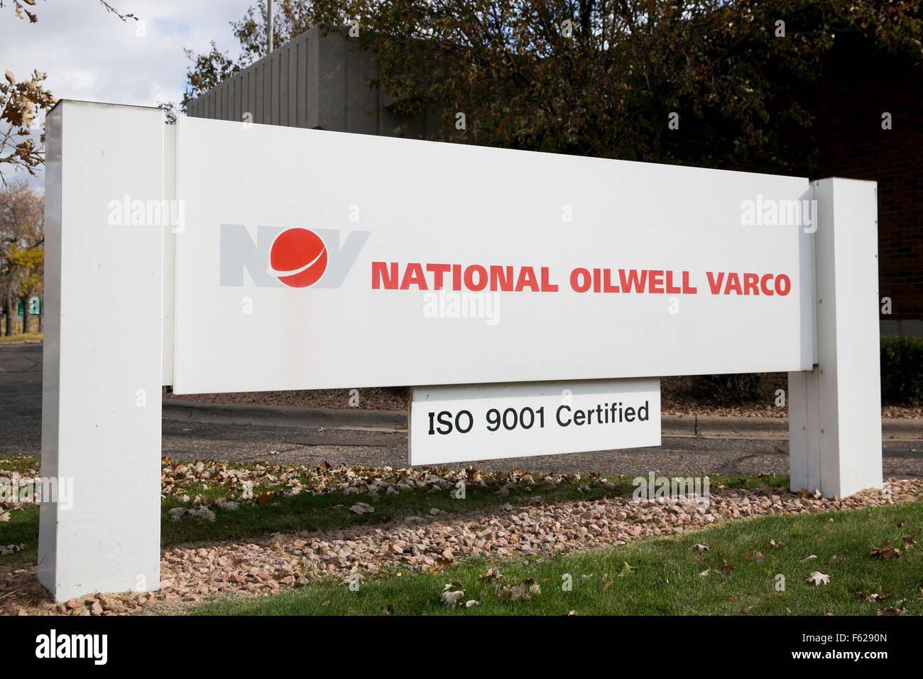 A logo sign outside of a facility occupied by National Oilwell Varco in ...