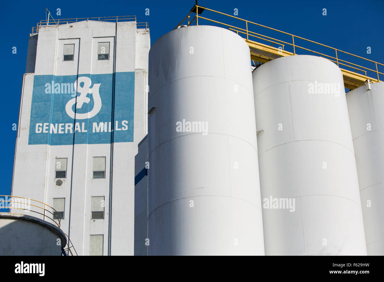 A logo sign outside of a facility occupied by General Mills, Inc., in ...