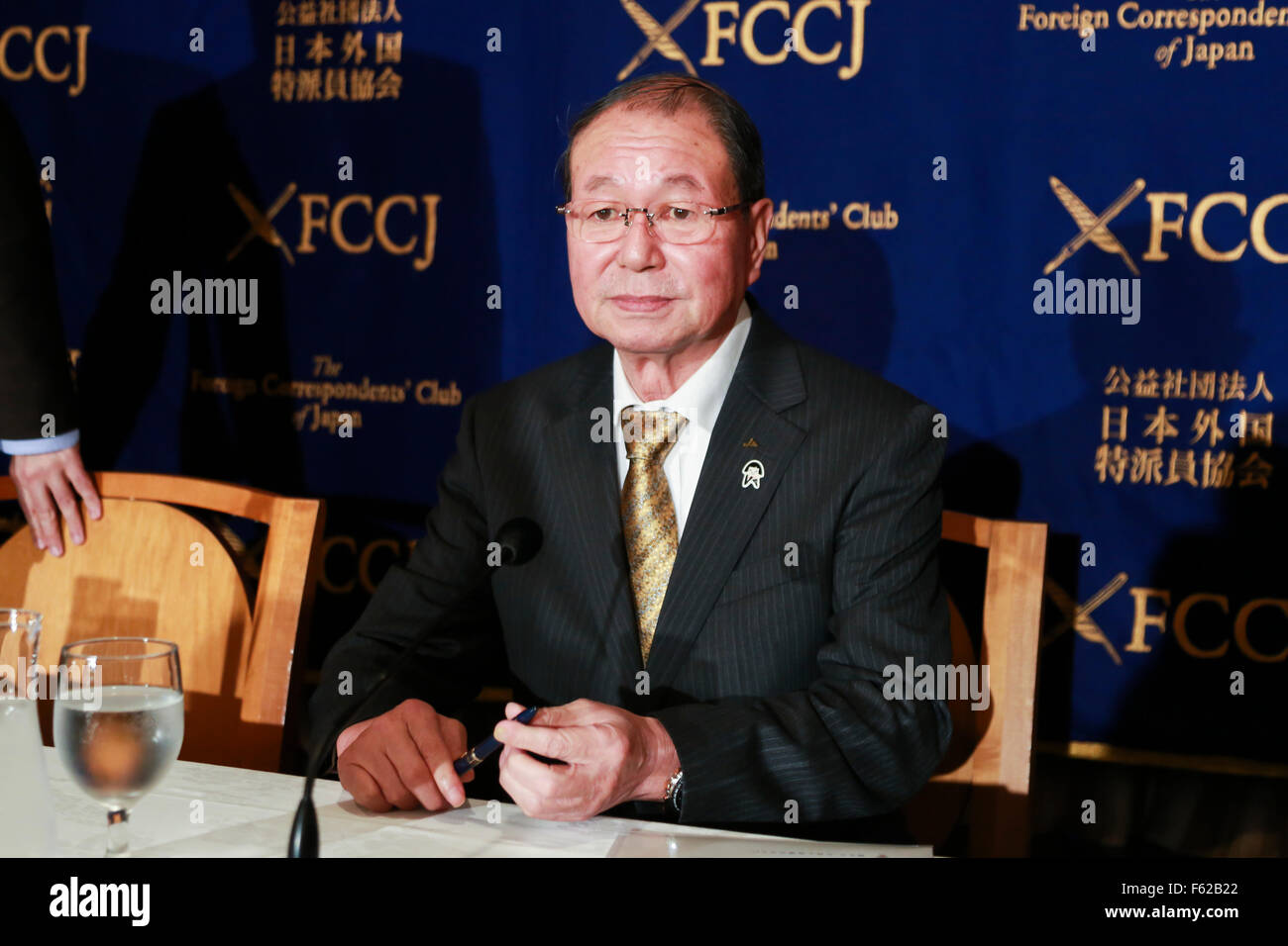 Tokyo, Japan. 10th Nov, 2015. Choe Okuno President of JA Zenchu (the ...