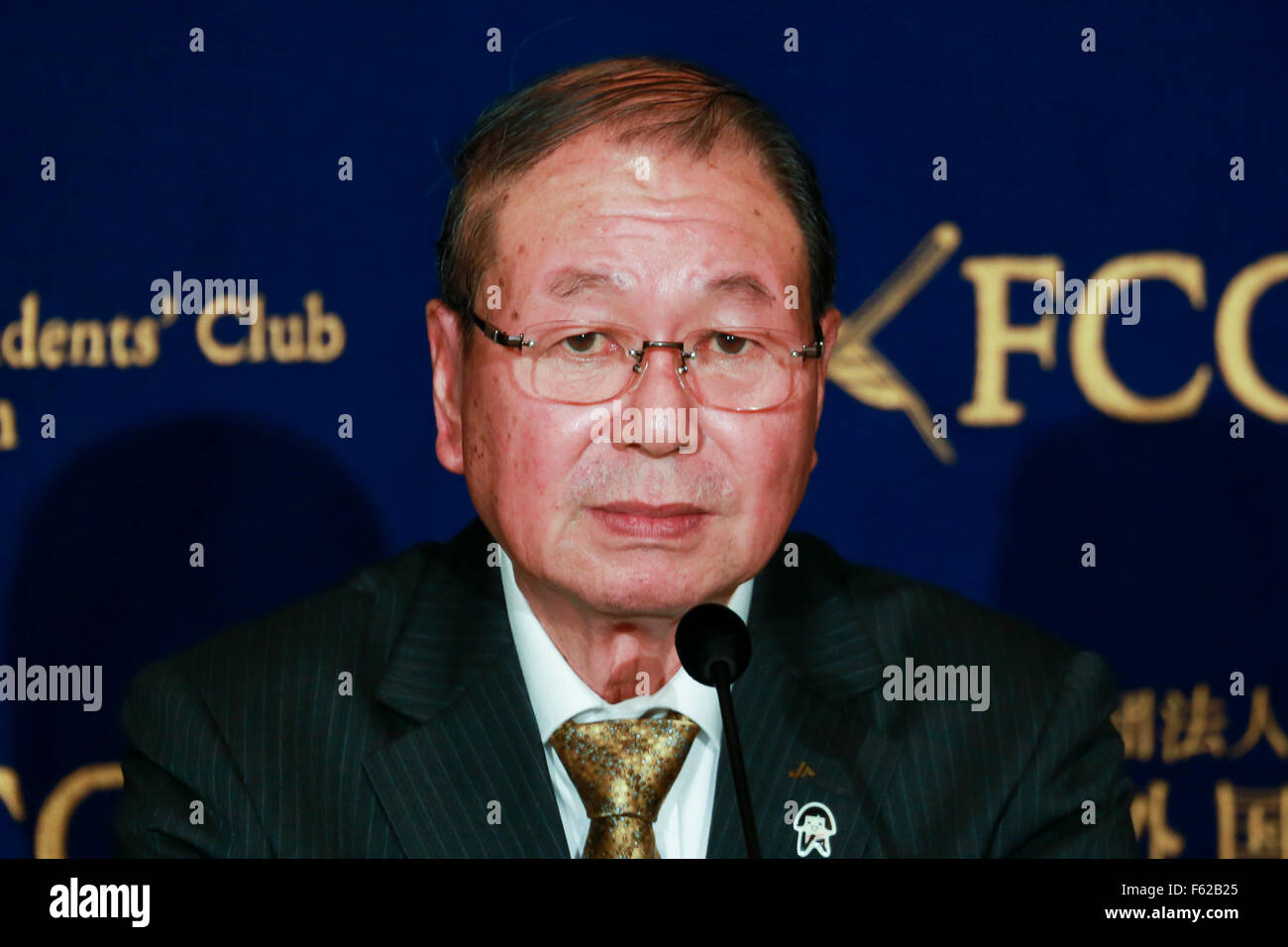 Tokyo, Japan. 10th Nov, 2015. Choe Okuno President of JA Zenchu (the ...