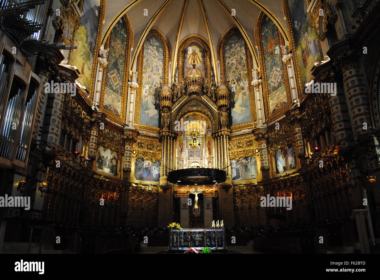 Santa Maria de Montserrat Abbey, Barcelona, Spain Stock Photo - Alamy
